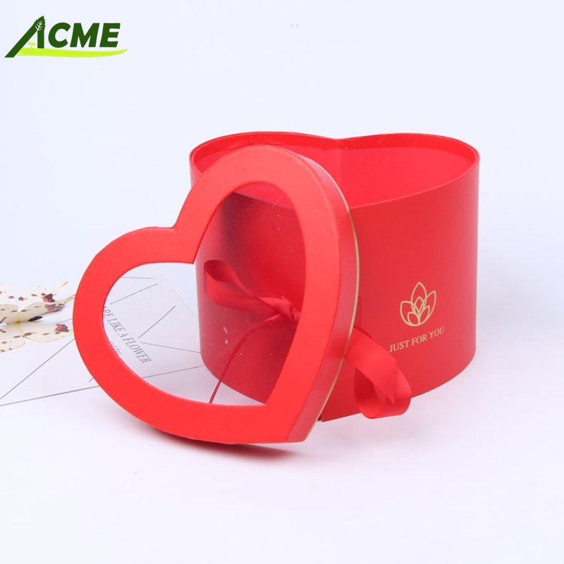 Double layer PVC window preserved rotating flower box